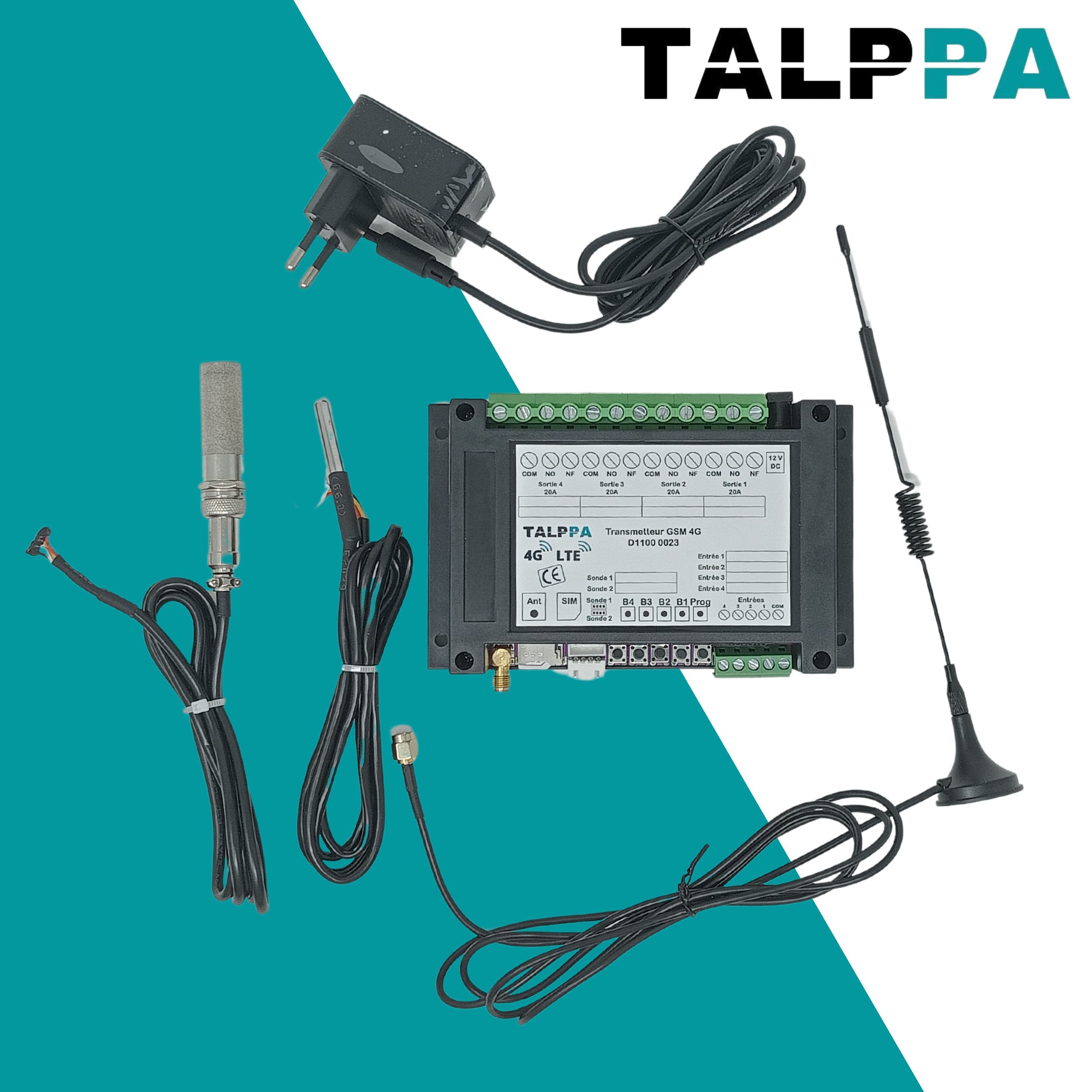 Transmetteur GSM 4G LTE 4 entrées – 4 sorties relais 20A + Sondes | BLF ...